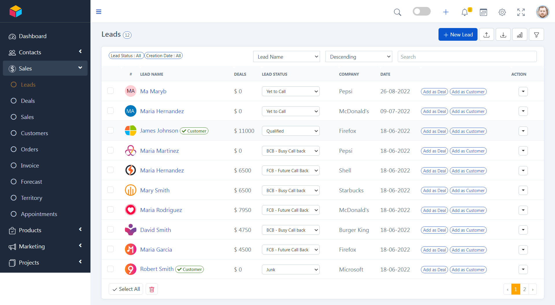 Lead Management Software Crm Software Customer Management Software